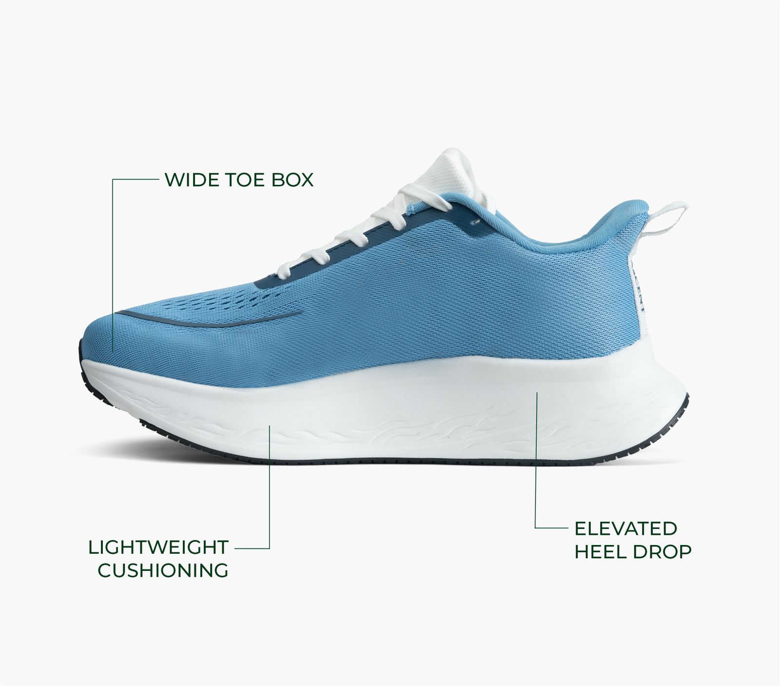 Veloci Women's Ascent Running Shoes – Wide Toe Box, 10mm Heel Drop